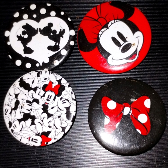 Vintage | Jewelry | Mickey And Minnie Mouse Old Vintage Pinback Buttons ...